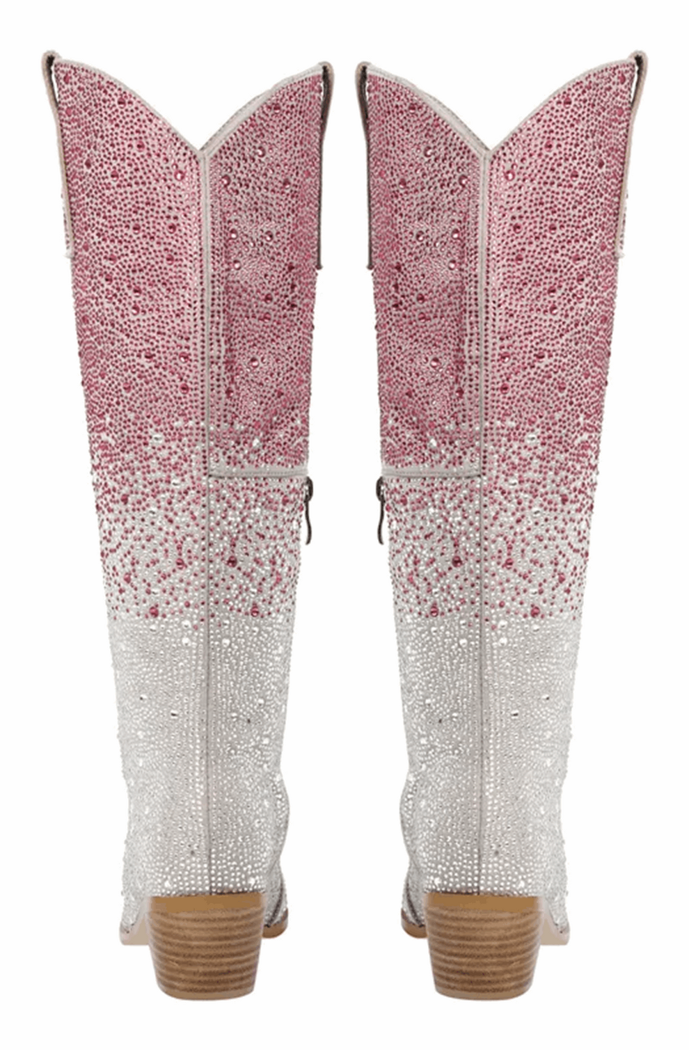 Pink rhinestone western boots – Parinmi