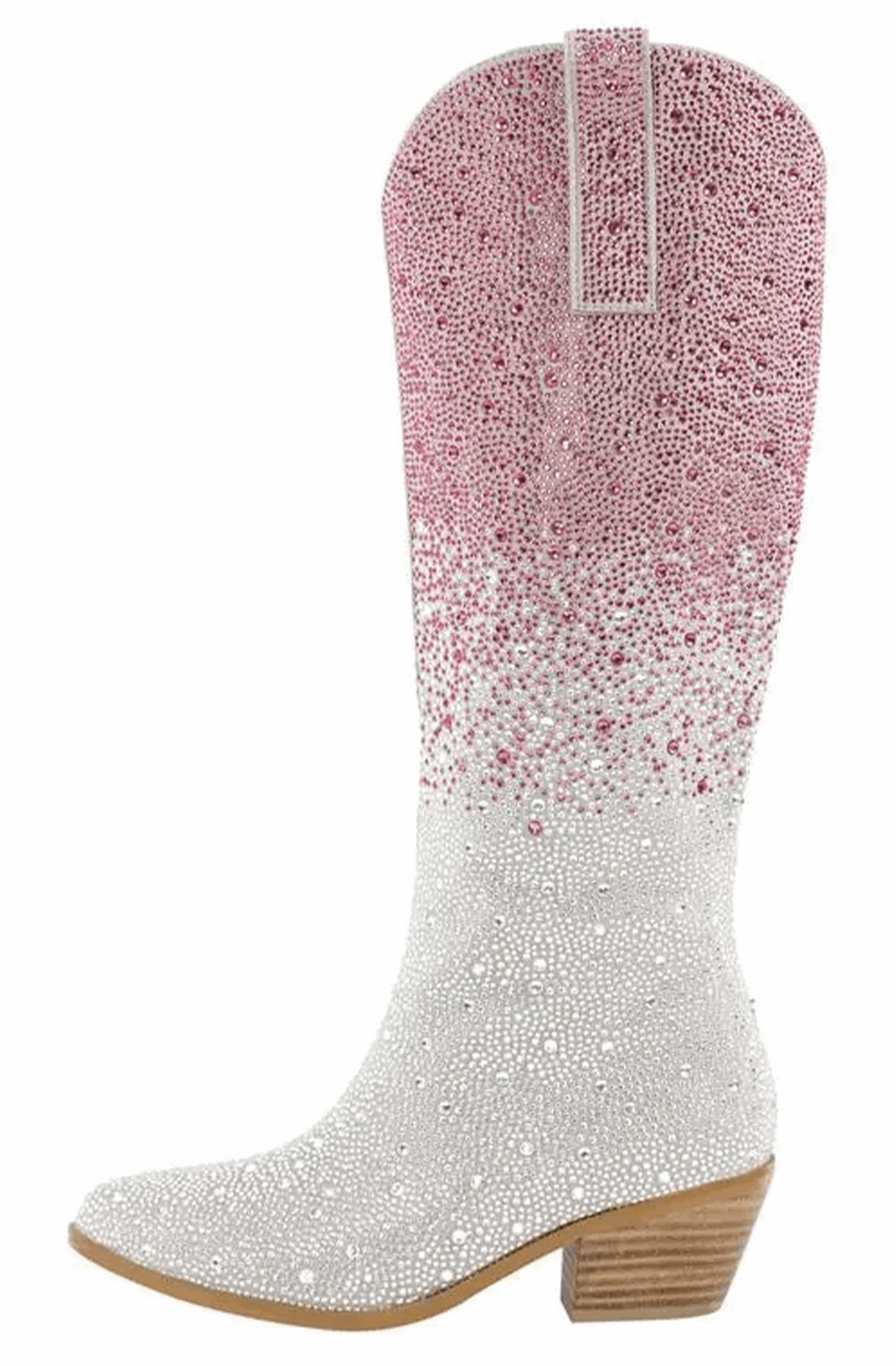 Pink rhinestone western boots – Parinmi